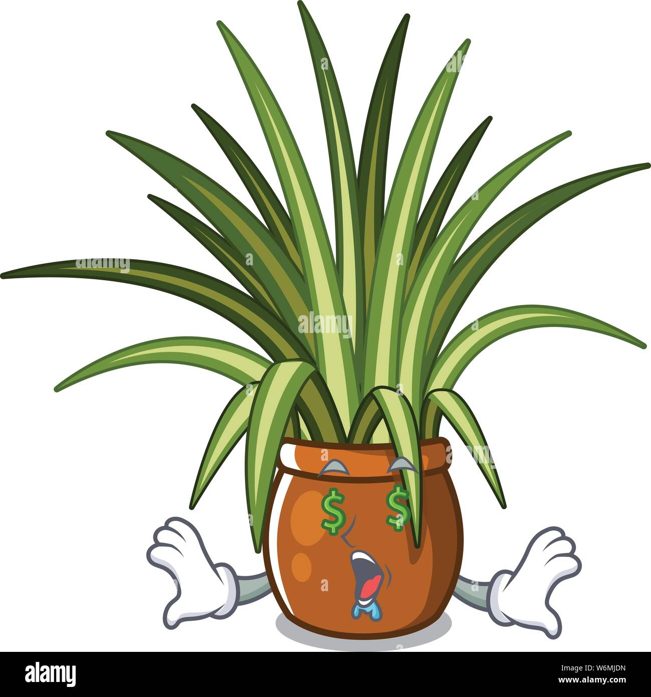 Money eye spider plants in the cartoon yard Stock Vector Image & Art ...