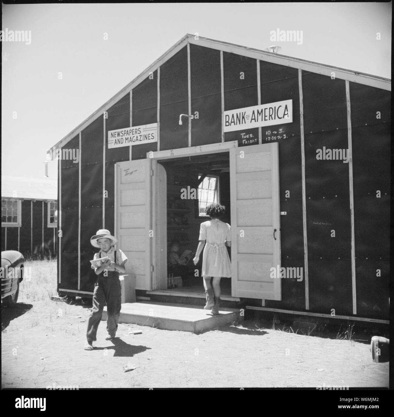 Tule Lake Relocation Center, Newell, California. A view of the bank and ...