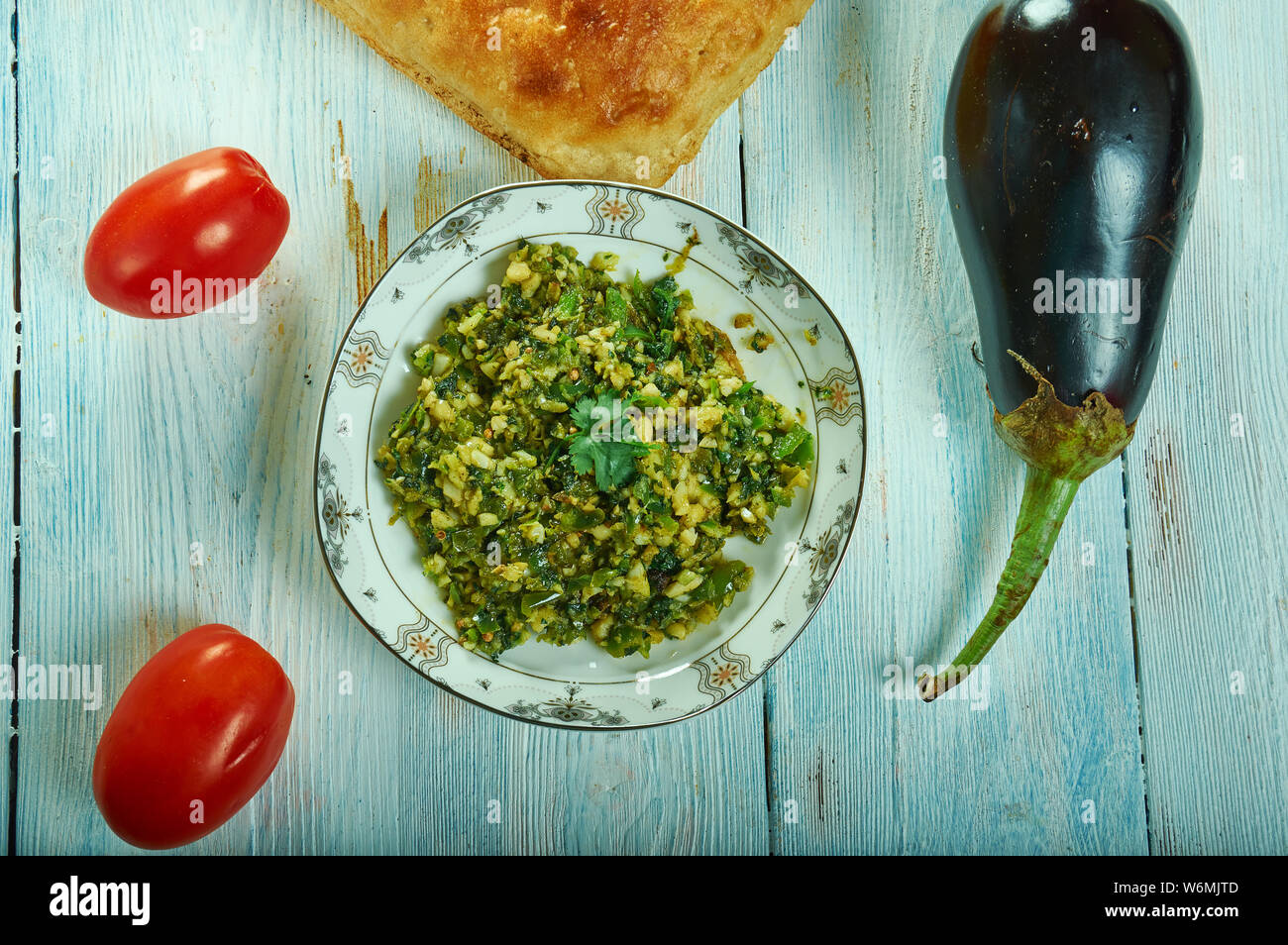 Mirchi cha Thecha, Maharashtrian spicy chutney close up Stock Photo - Alamy