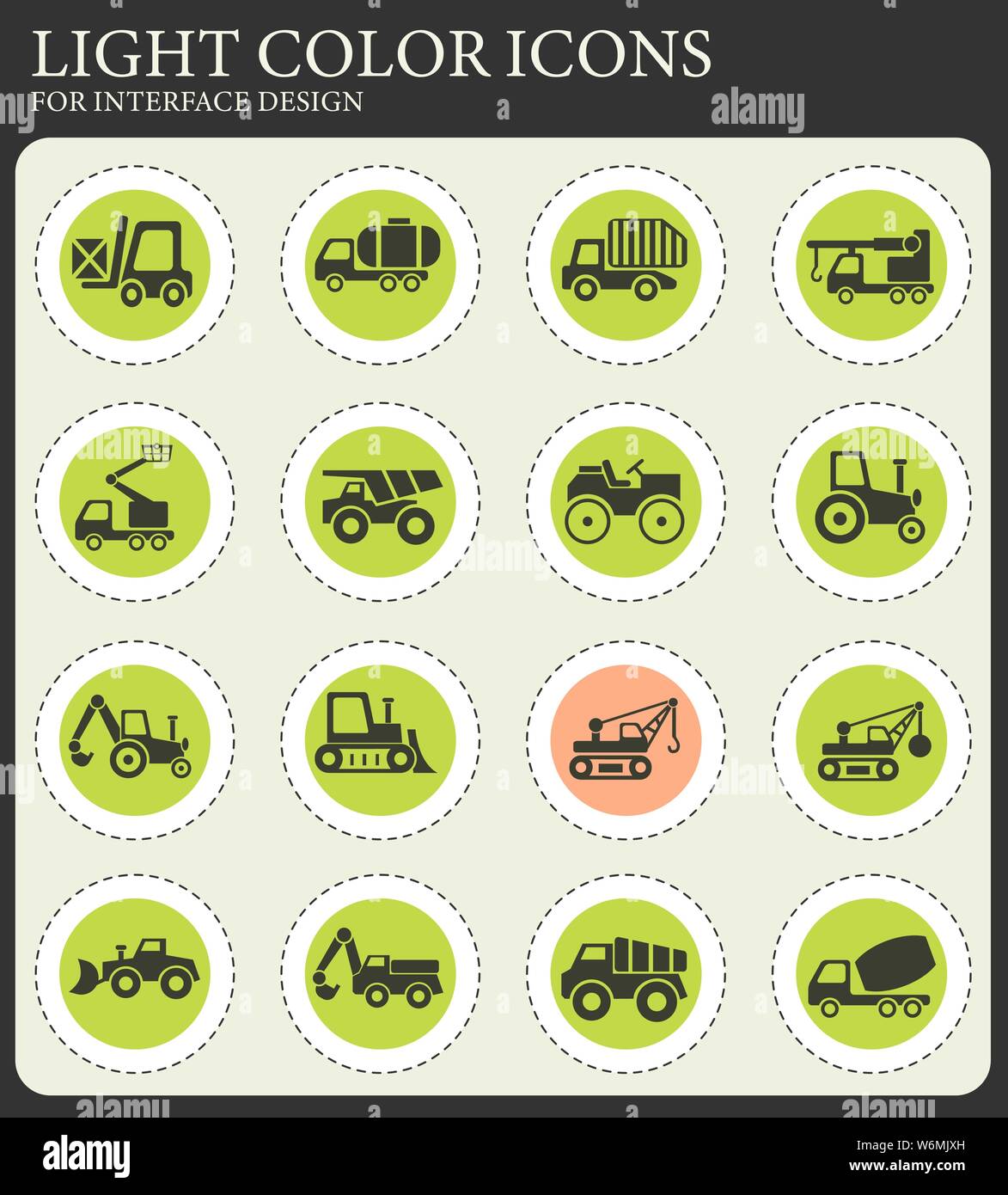 industrial transport web icons for user interface design Stock Vector ...