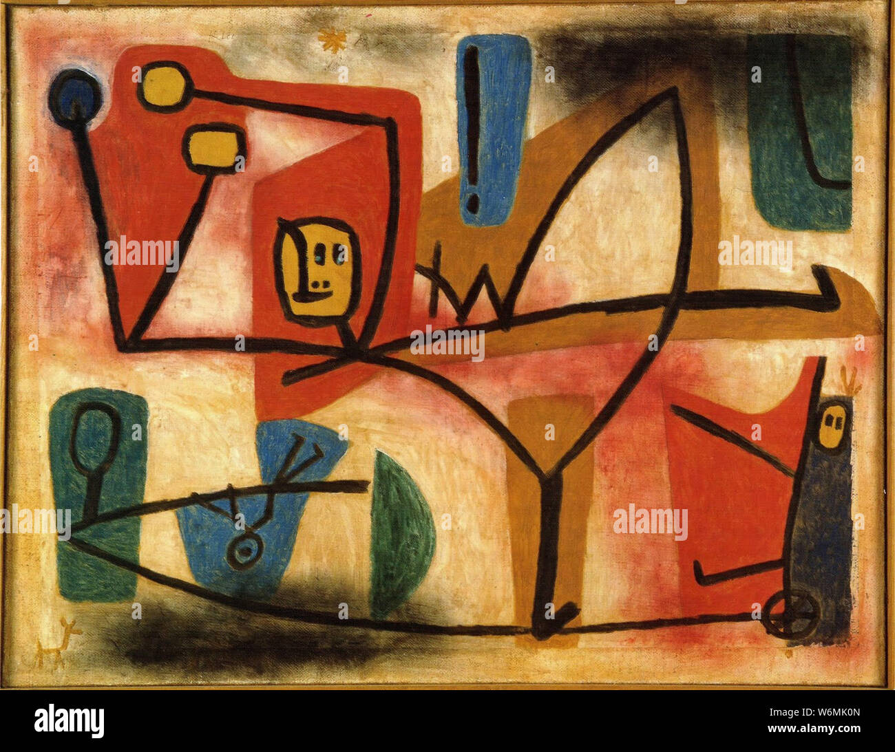 Paul Klee abstract painting ideal for interior decoration Stock Photo ...