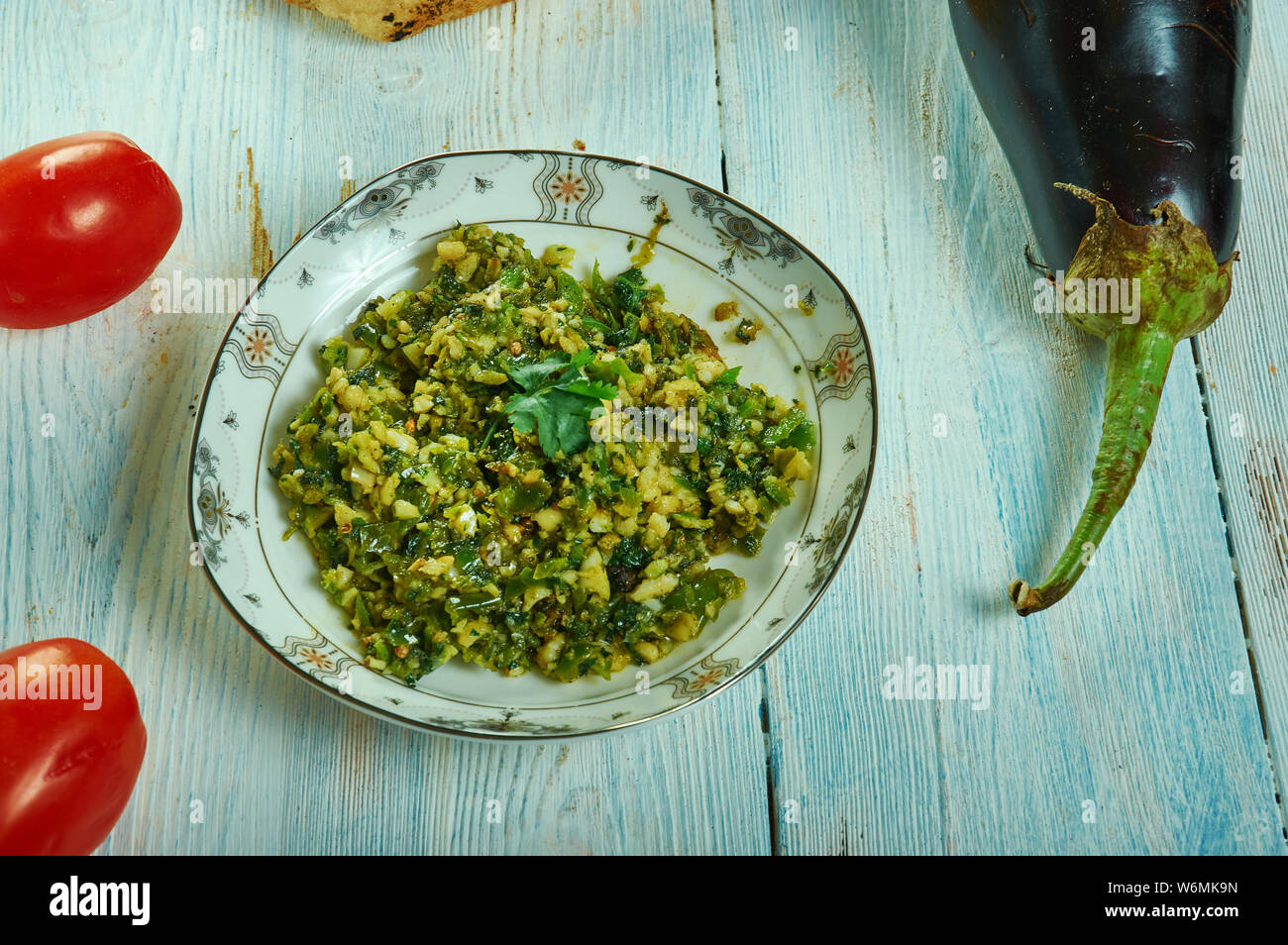 Mirchi cha Thecha, Maharashtrian spicy chutney close up Stock Photo - Alamy