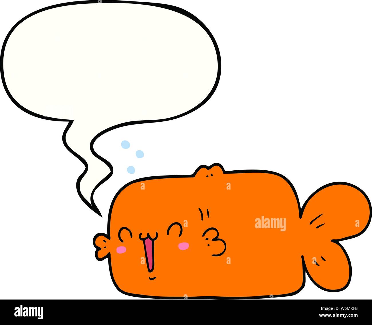 cartoon fish with speech bubble Stock Vector Image & Art - Alamy
