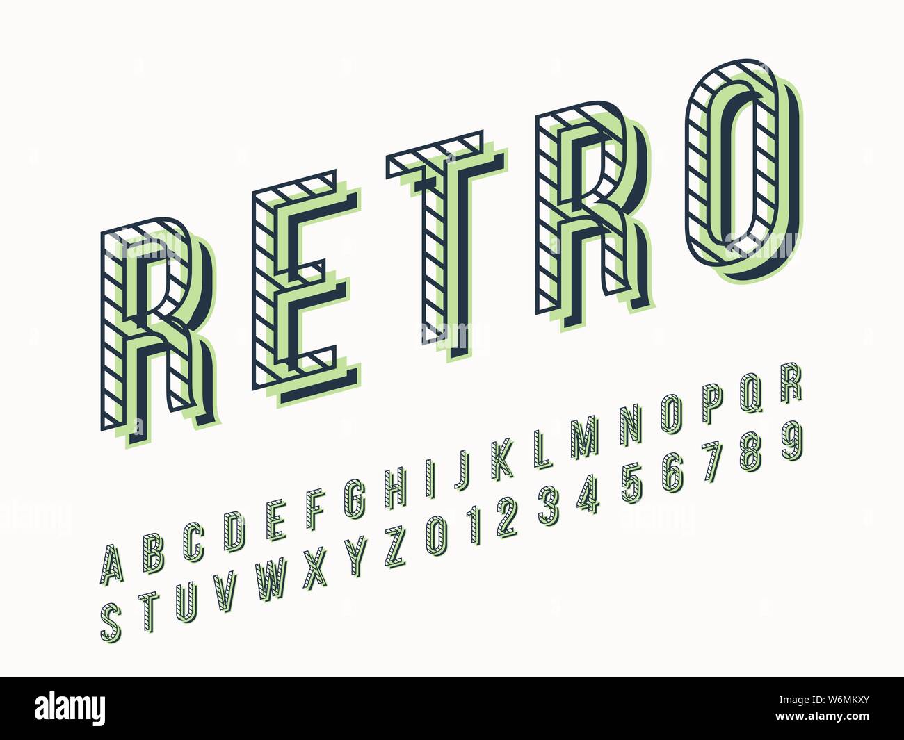 Retro color font and alphabet. Stock vector Stock Vector Image & Art ...