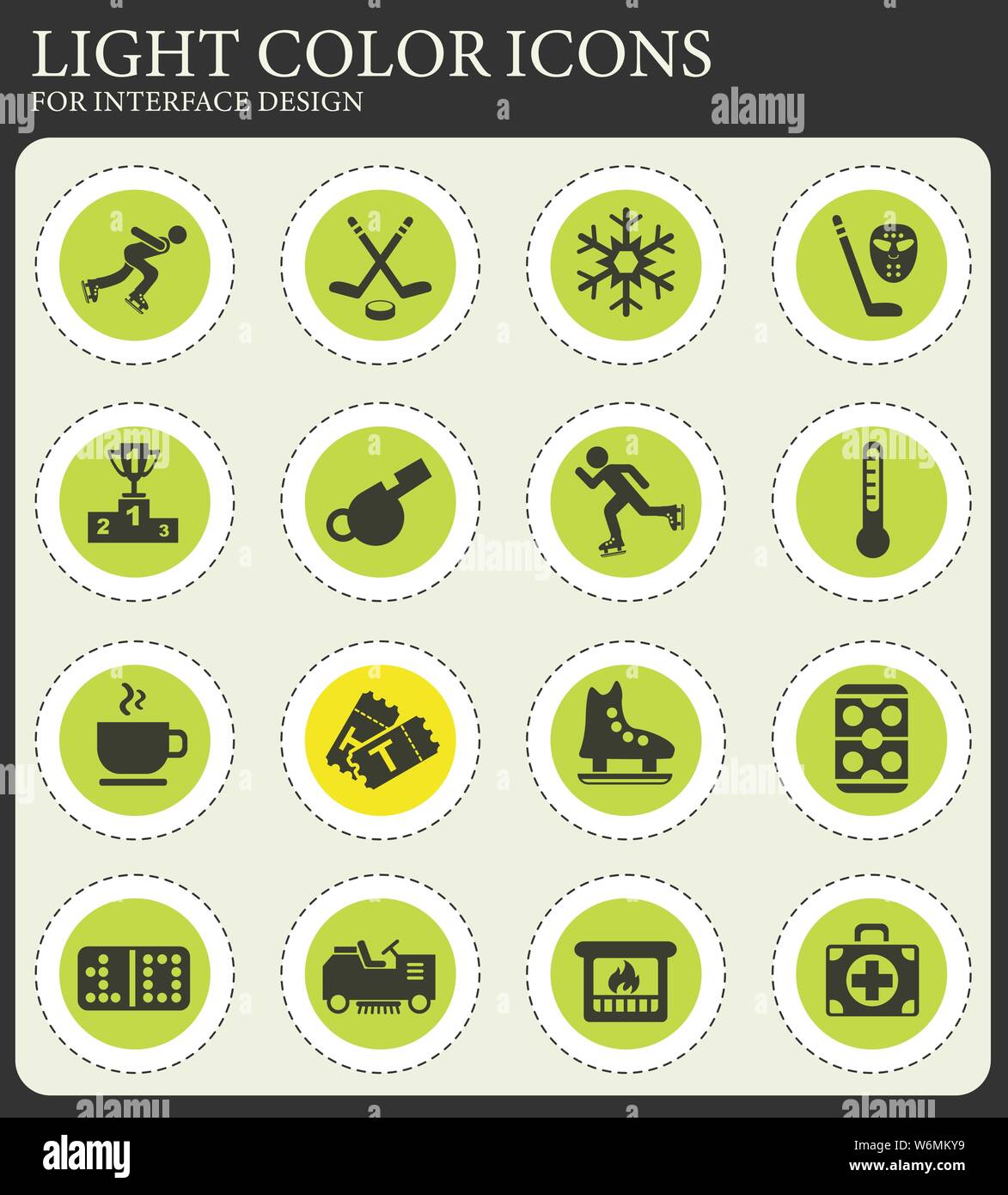 ice rink web icons for user interface design Stock Vector Image & Art ...