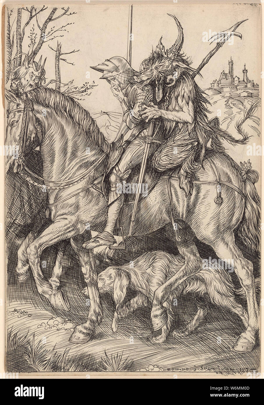 Satan etching hi-res stock photography and images - Alamy