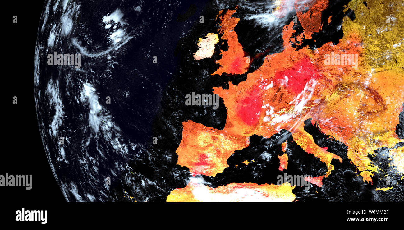 Heatwave over Europe. Extremely detailed and realistic high resolution ...