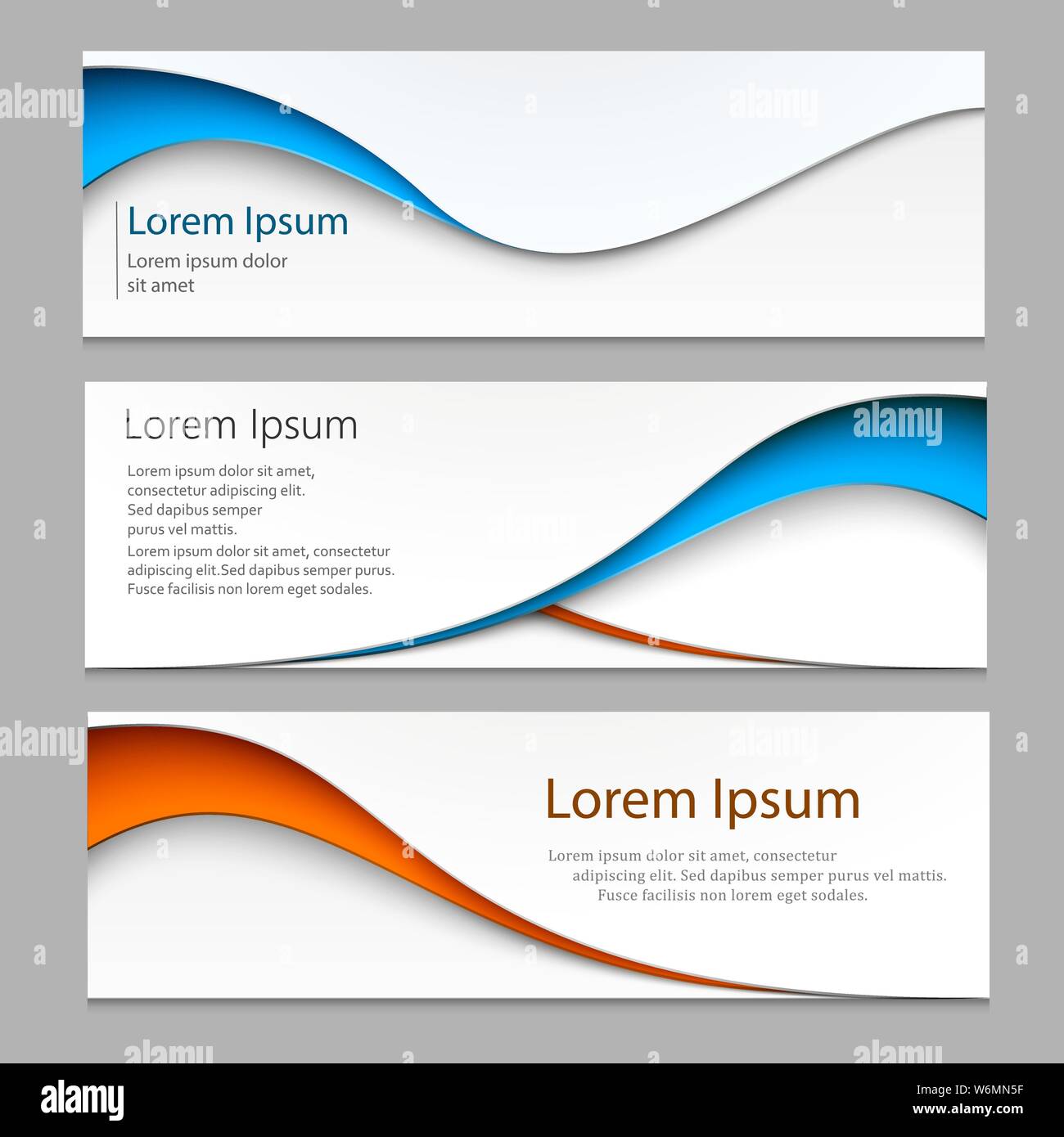 Vector abstract design banner . A set of banner web templates Stock ...