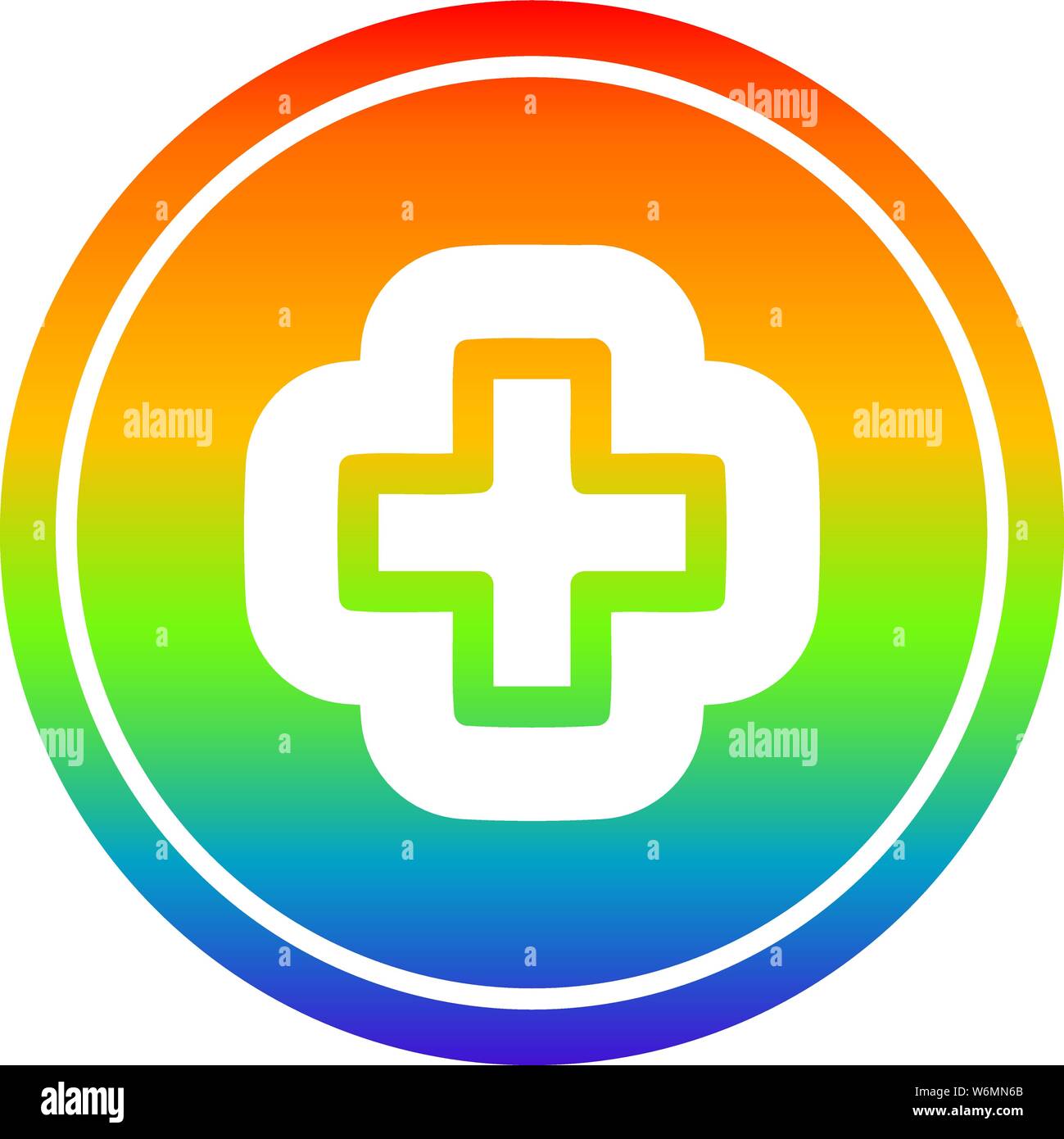 addition with rainbow gradient finish circular icon with rainbow ...