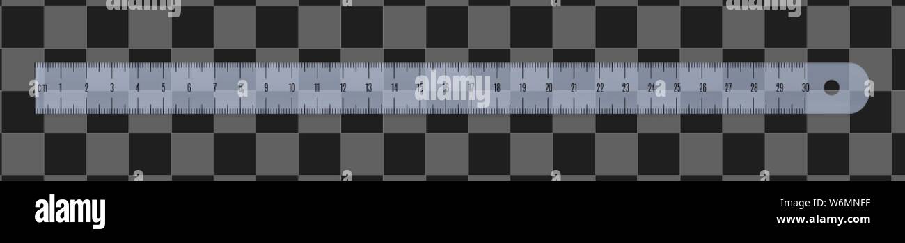Engineer or architect plastic drafting ruler with a metric units scale ...