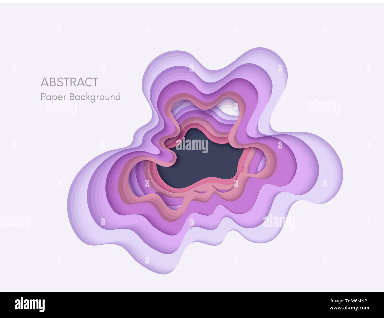 Abstract 3d background with papercut shapes. Paper design, vector ...