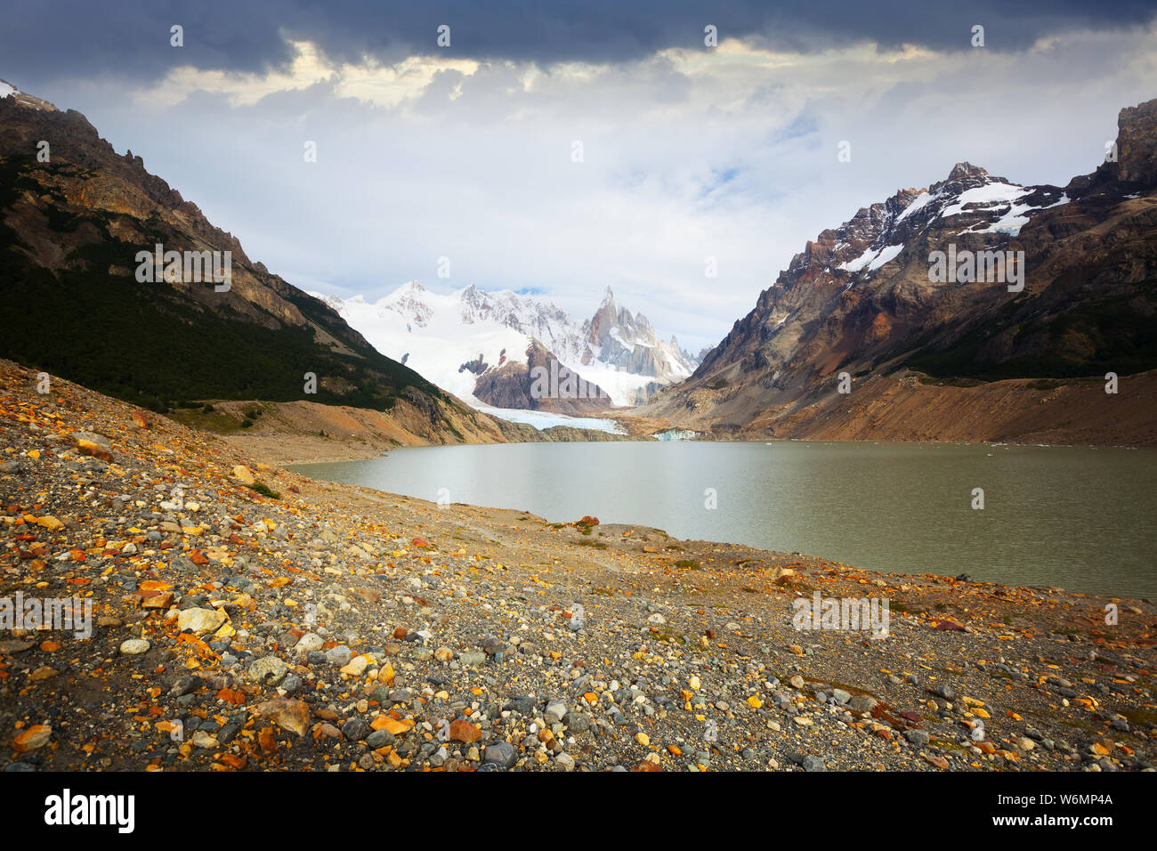 General view of Cerro Torre Mount of the Southern Patagonian Ice Field ...