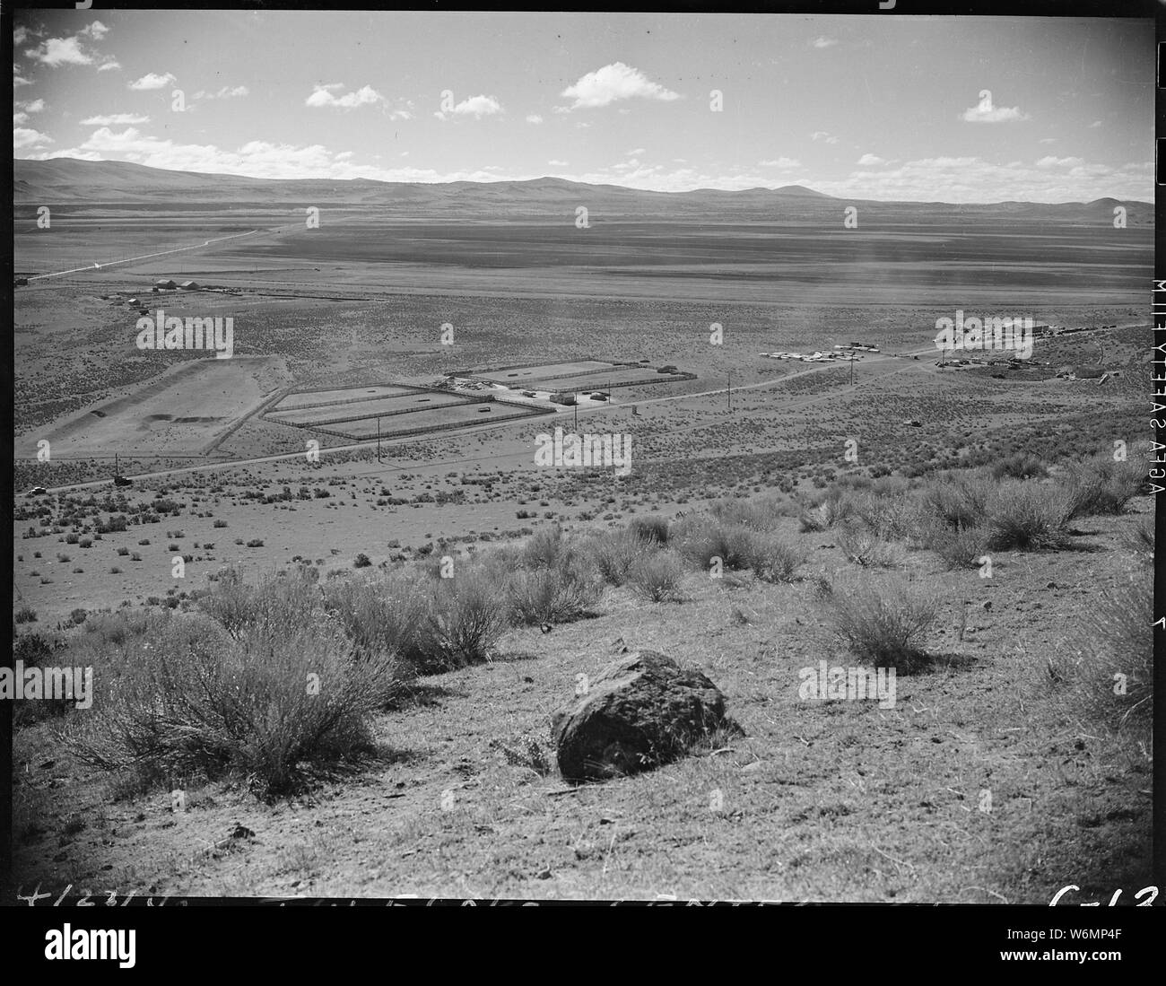 Tule Lake, California. A panoramic view showing a portion of the site ...