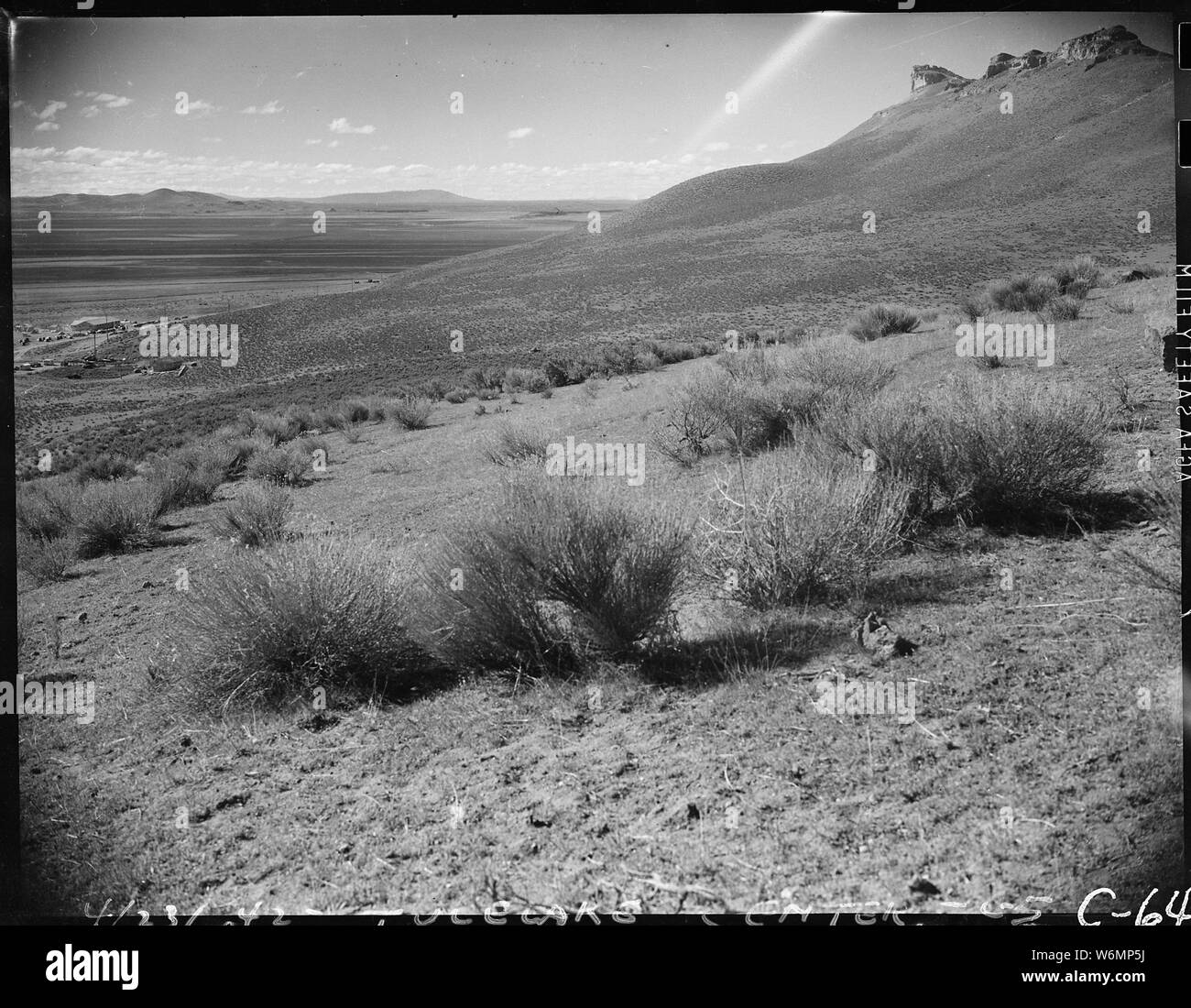 Tule Lake, California. A panoramic view showing a portion of the site ...