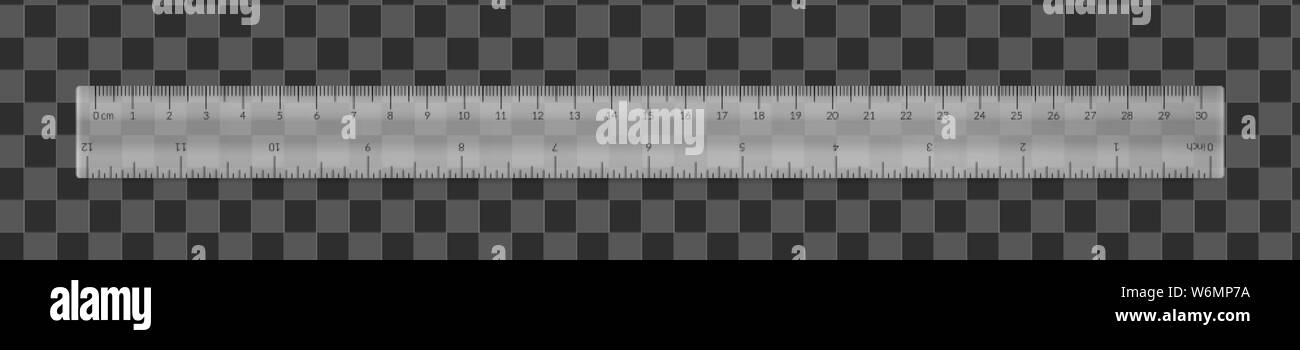 Engineer or architect paper drafting ruler with an imperial and a ...