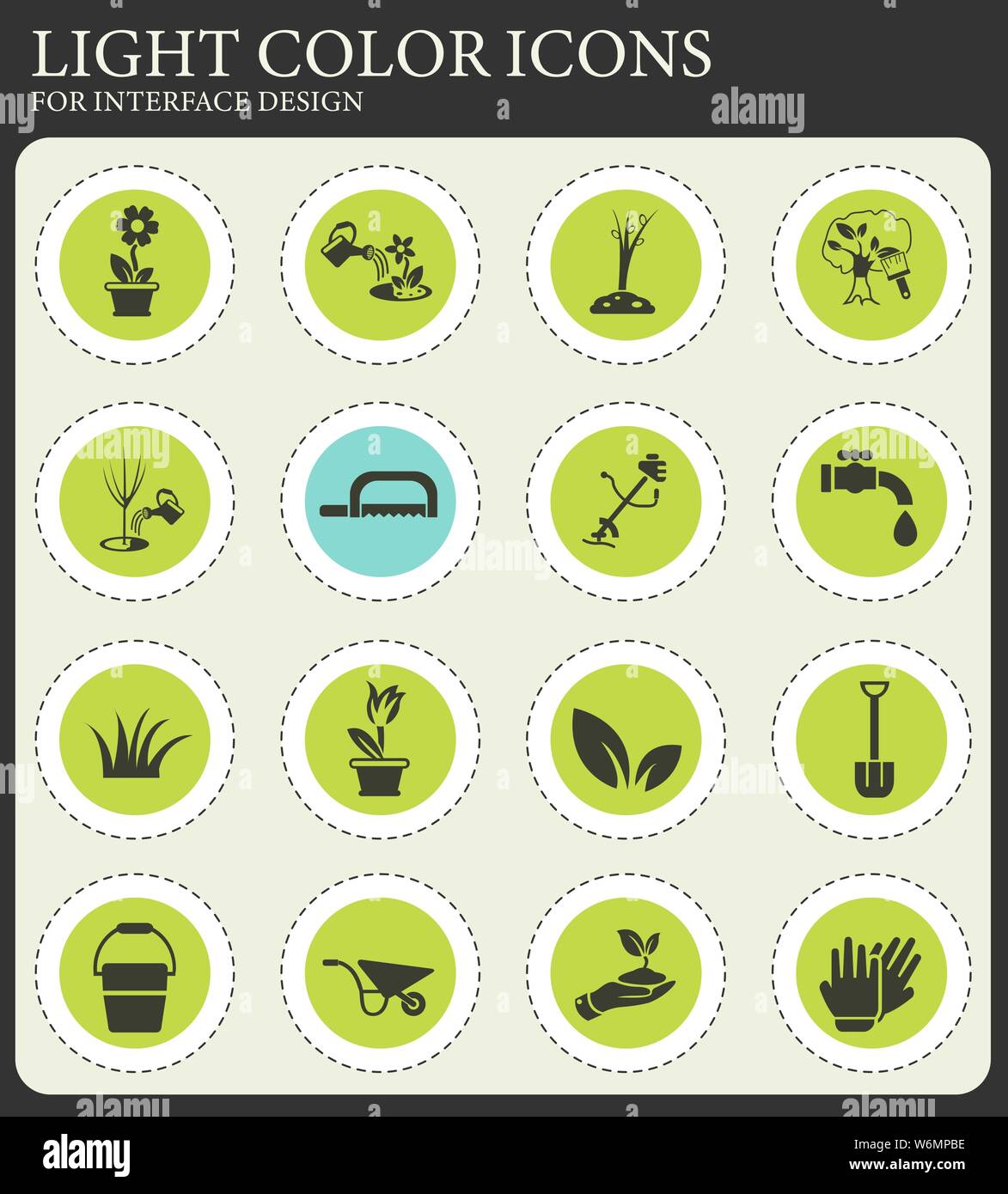landscape design web icons for user interface design Stock Vector Image ...
