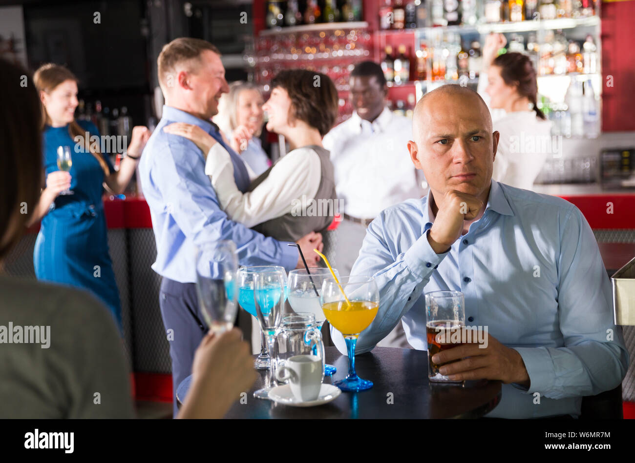 Worried businessman corporate party hi-res stock photography and images ...