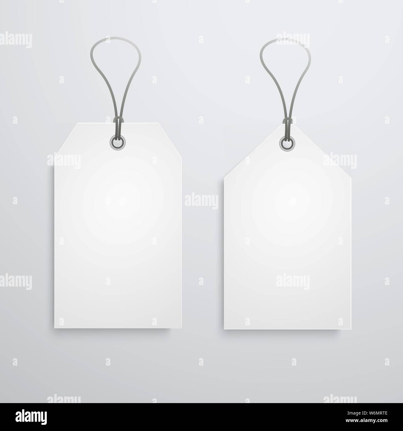 Two white price tag. Vector label template Stock Vector Image & Art - Alamy