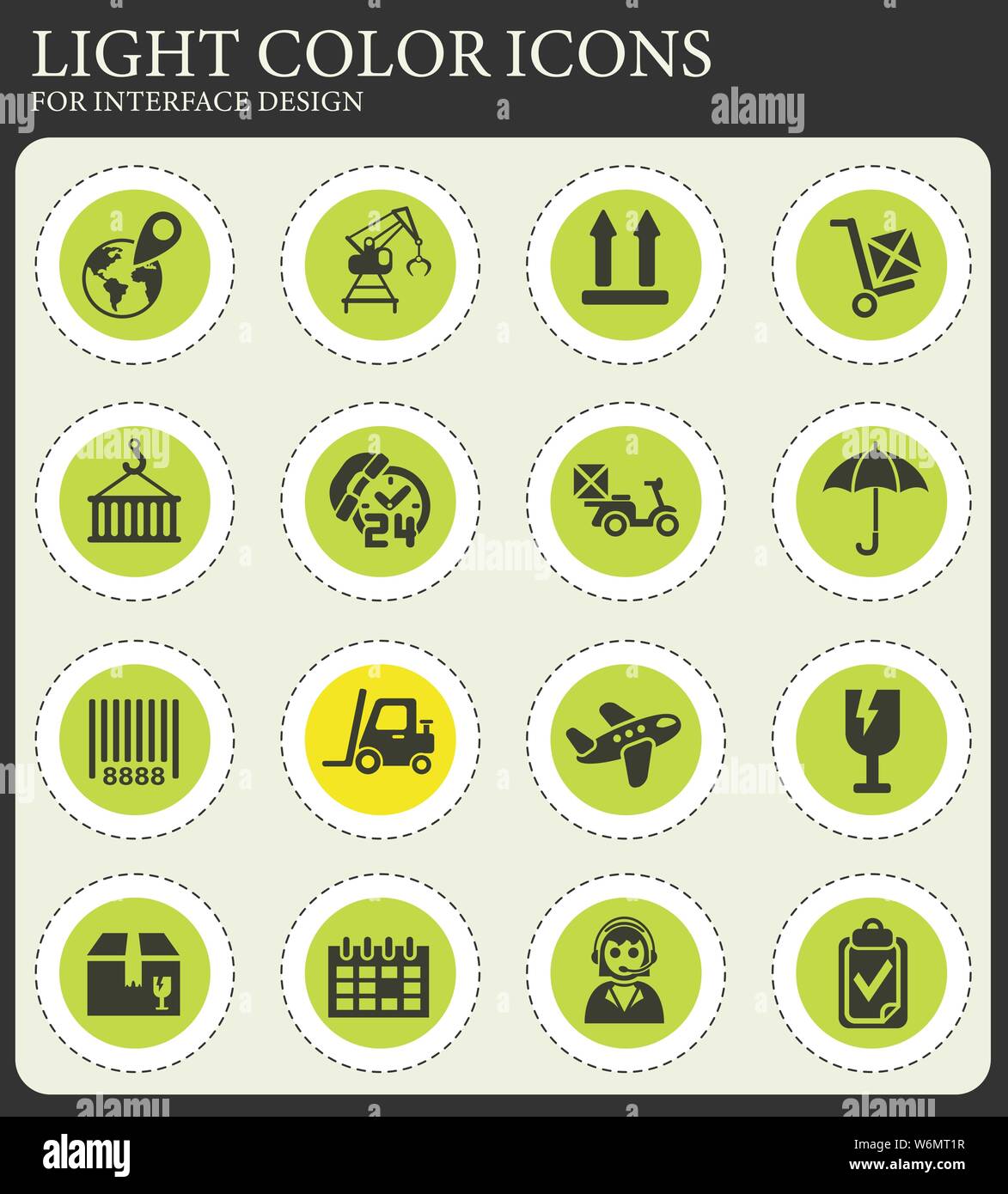 logistic web icons for user interface design Stock Vector Image & Art ...