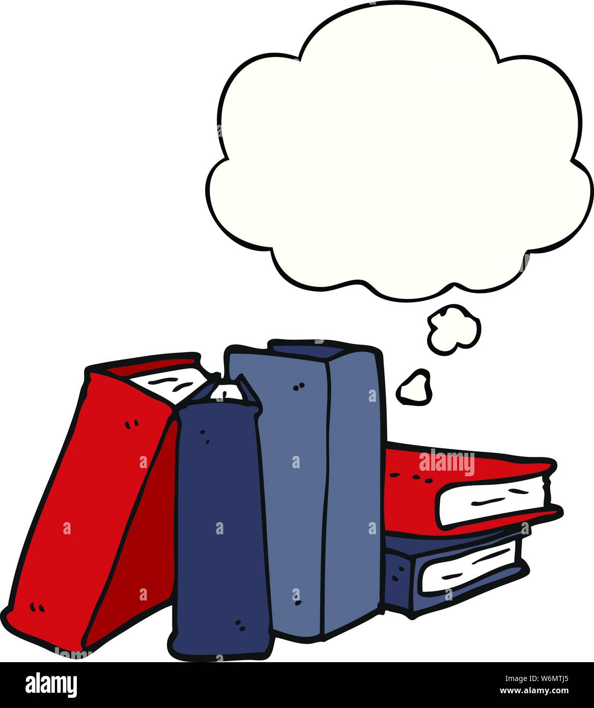 Cartoon books thinking Cut Out Stock Images & Pictures - Alamy