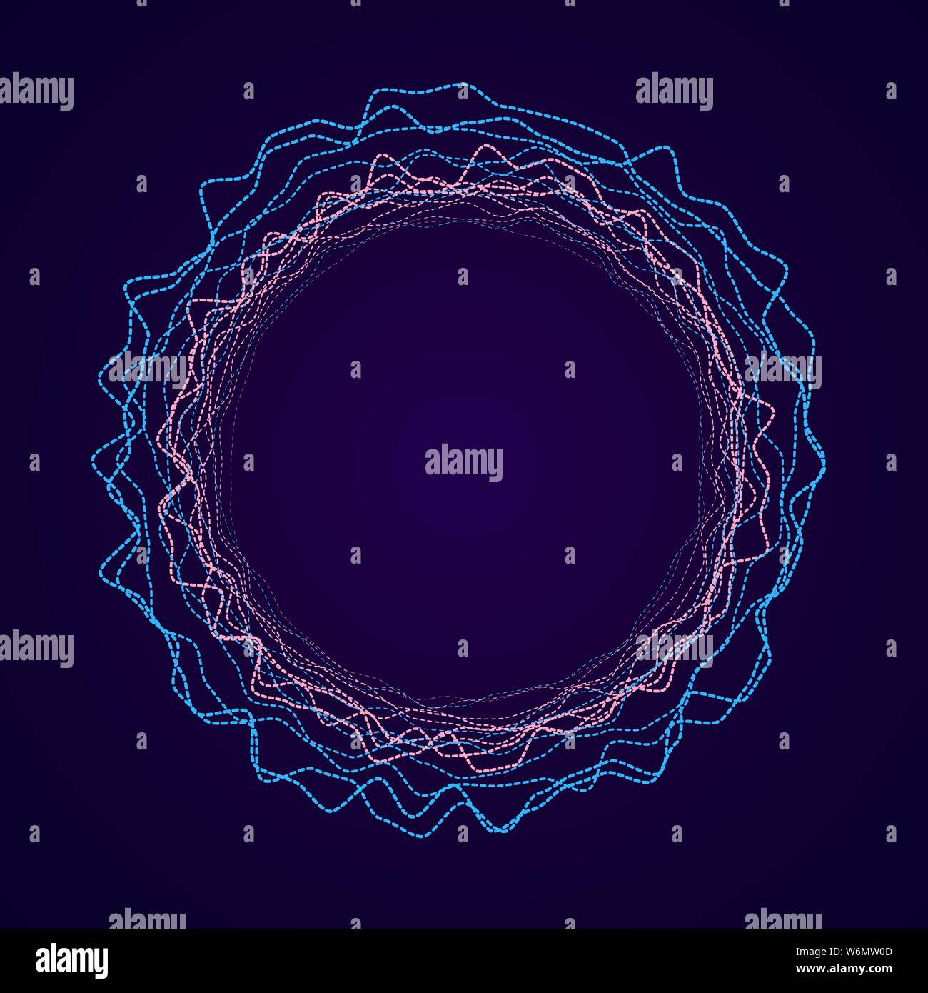 Neon circular shape of Soundwave form. Audio equalizer Stock Vector ...