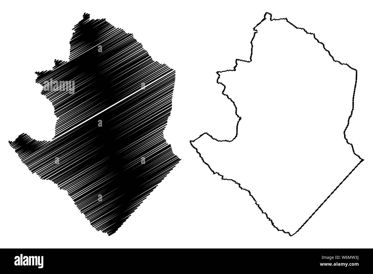 Masvingo Province (Republic of Zimbabwe, Provinces of Zimbabwe) map vector illustration ...