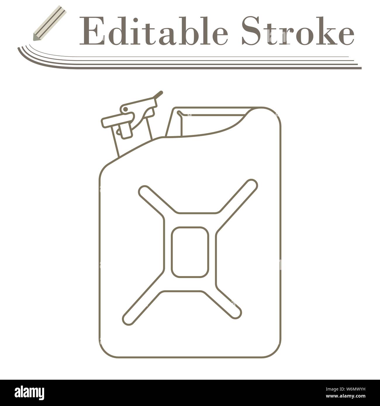 Fuel Canister Icon. Editable Stroke Simple Design. Vector Illustration ...