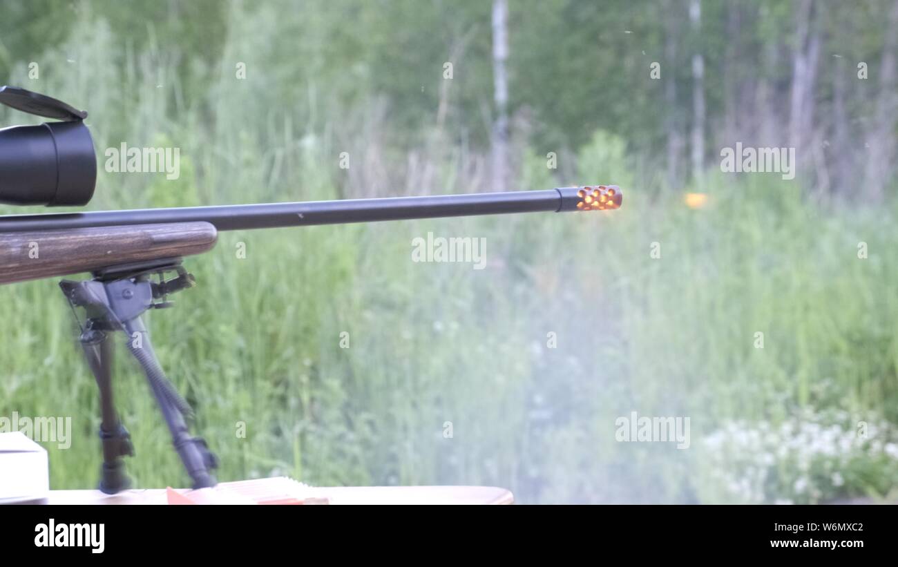 Gun barrel close up side view] hi-res stock photography and images - Alamy