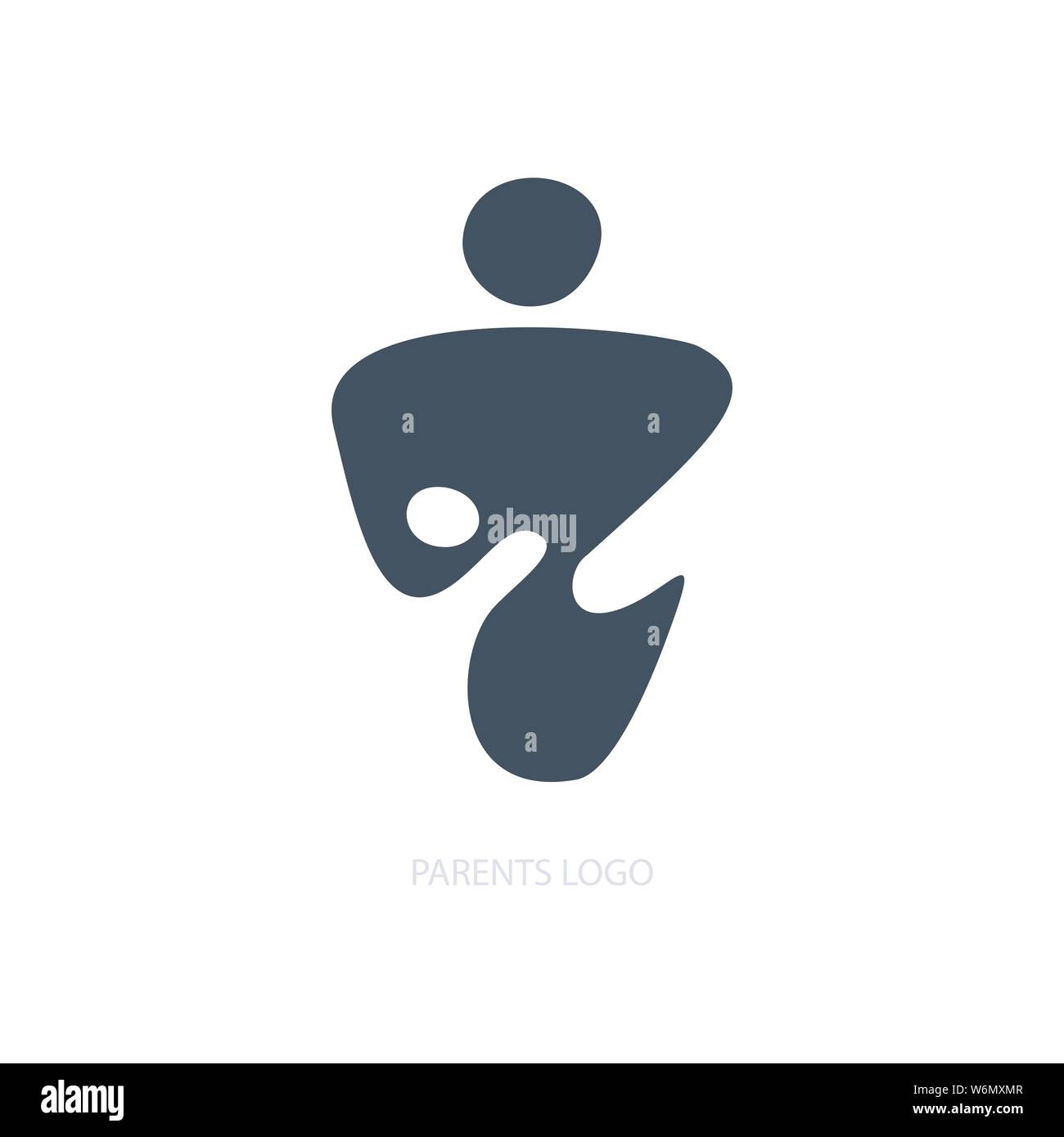 Abstract vector family with kid icon. Together symbol. Illustration ...