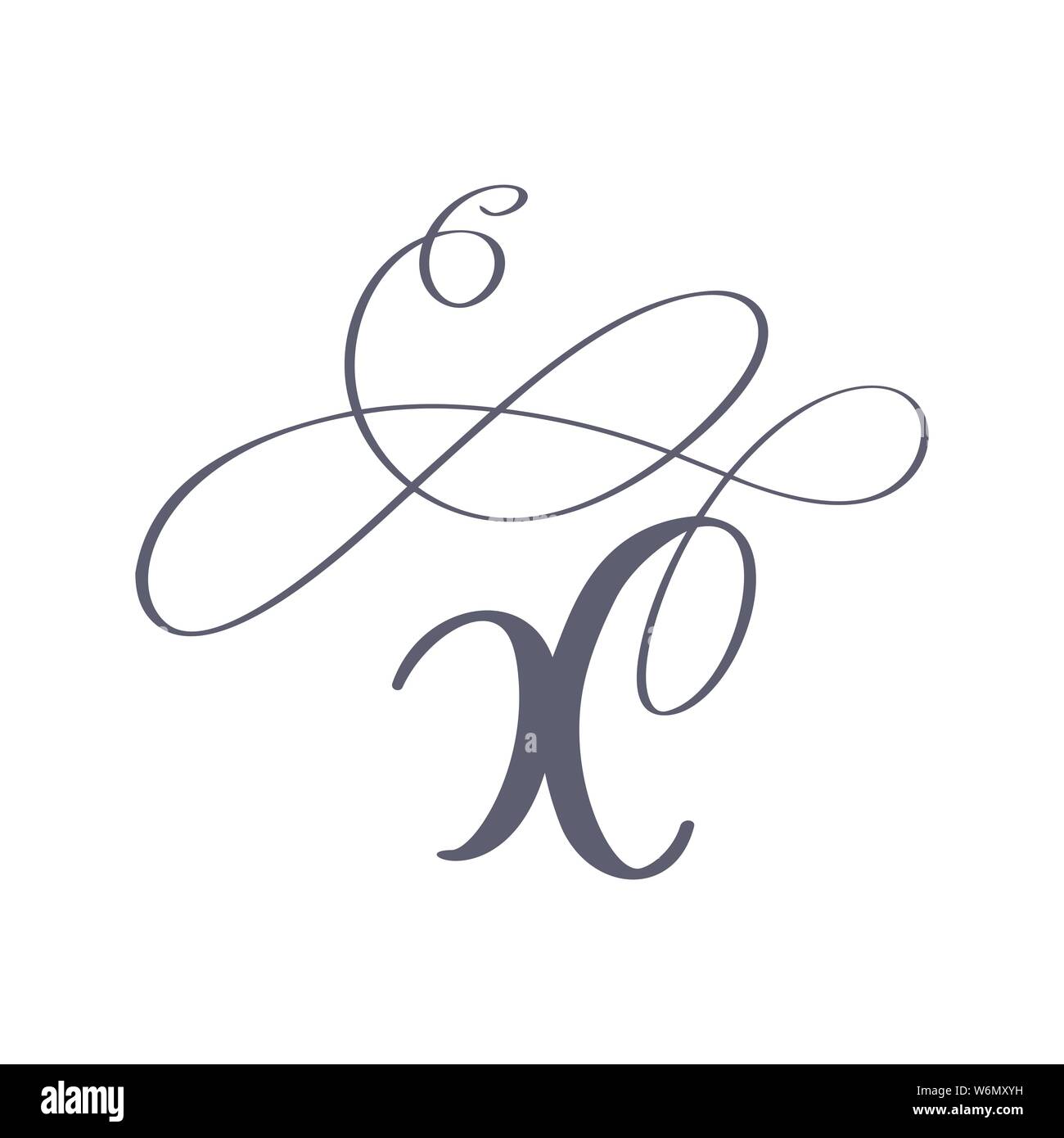 Calligraphy Letter X