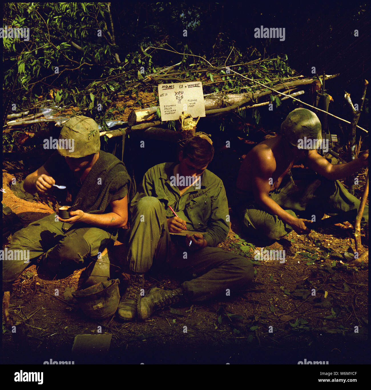 Vietnam....Home is where you dig was the sign over the fighting bunker ...