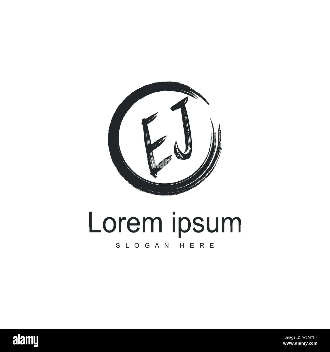Initial EJ logo template with modern frame. Minimalist EJ letter logo ...
