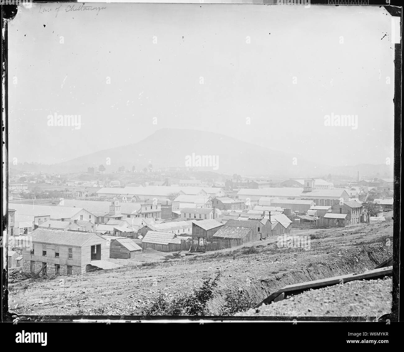 View at Chattanooga, Tenn., 1864 (Lookout Mountain in distance Stock ...
