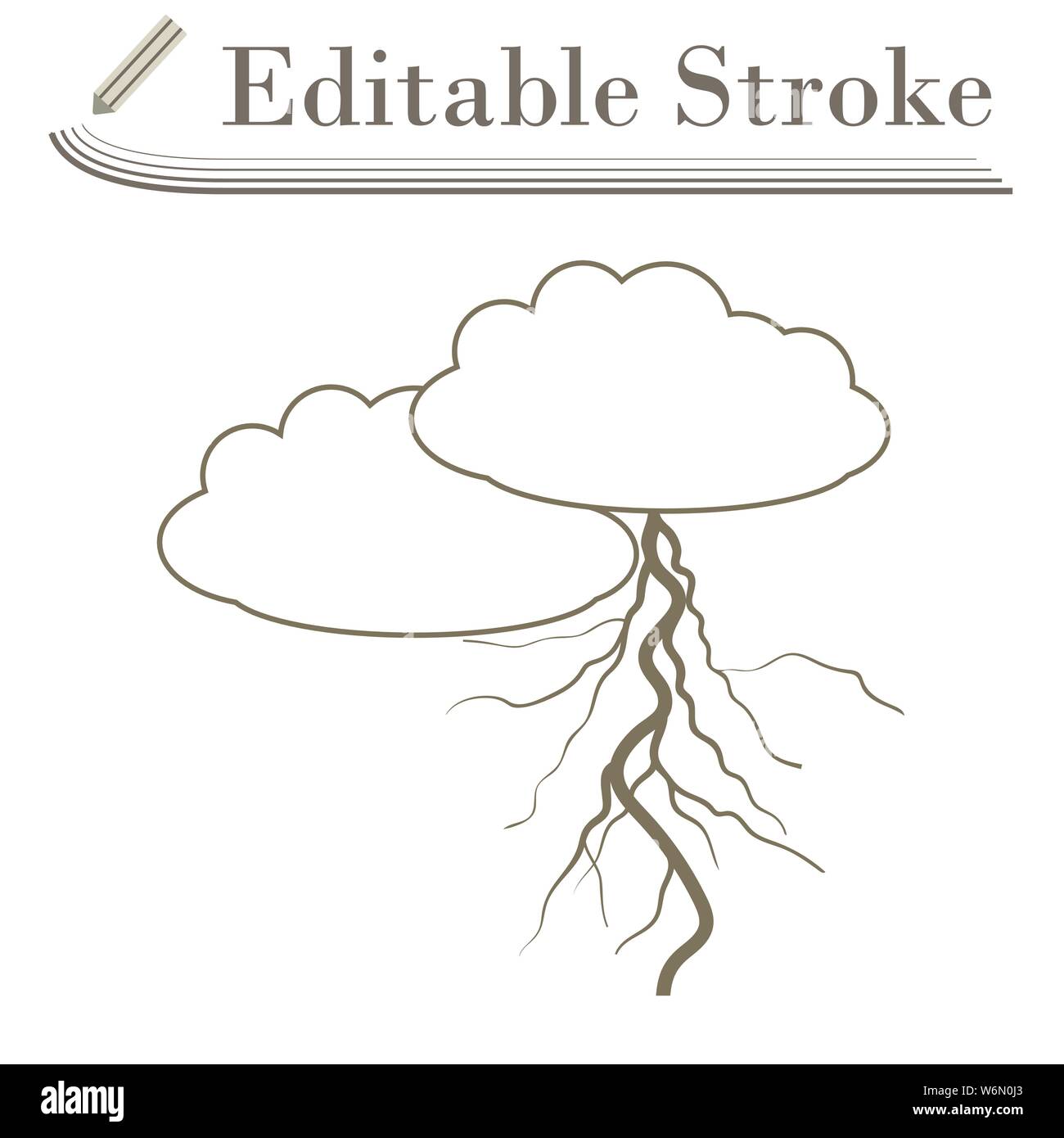 Single lightning bolt Stock Vector Images - Alamy