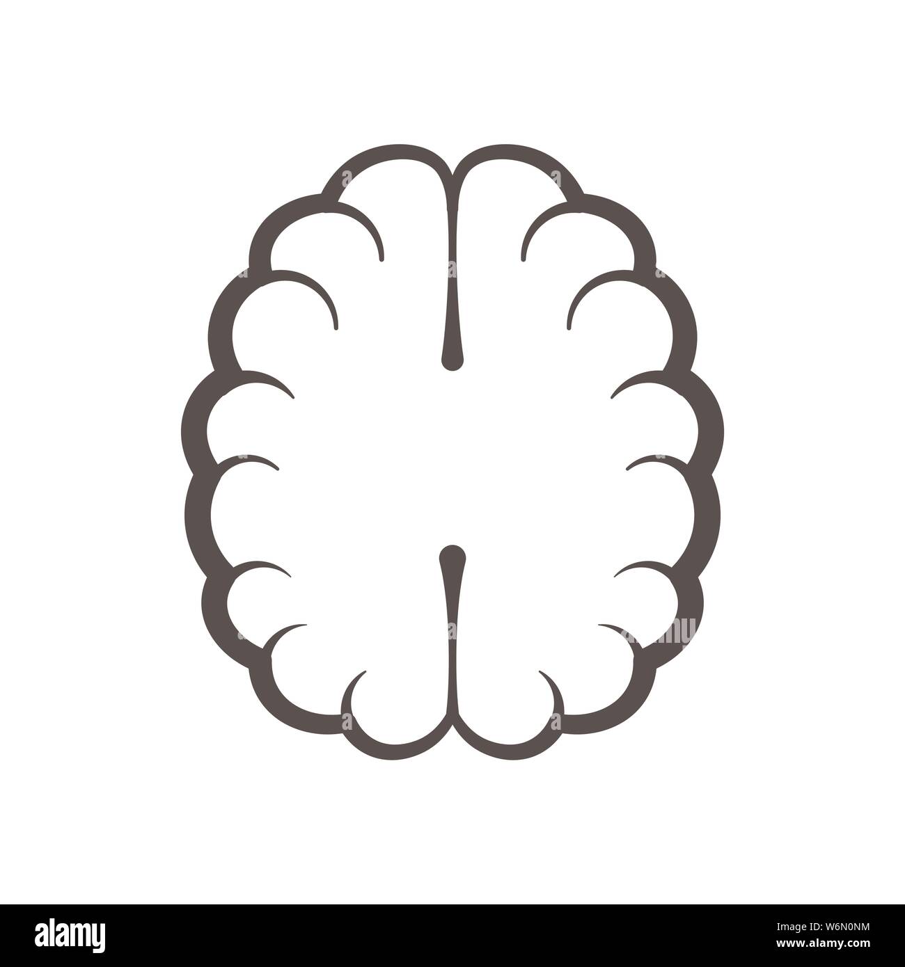 Brain with a modern form. Logo for the technology business. Cool design ...