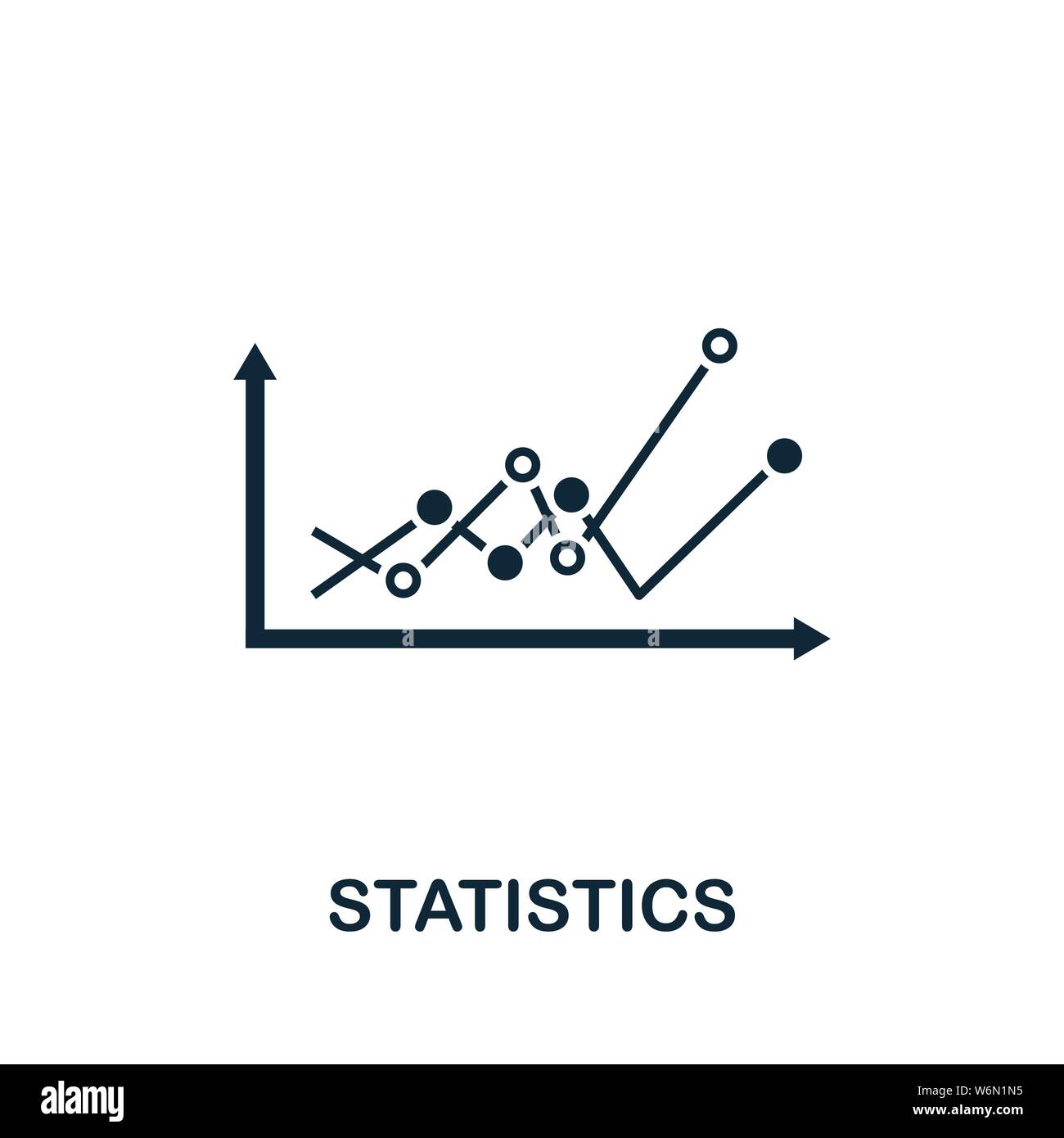 Statistics vector icon symbol. Creative sign from science icons ...