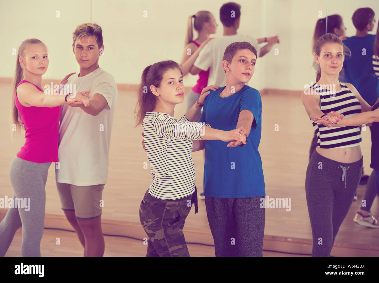 children dancing pair dance in the hall Stock Photo - Alamy