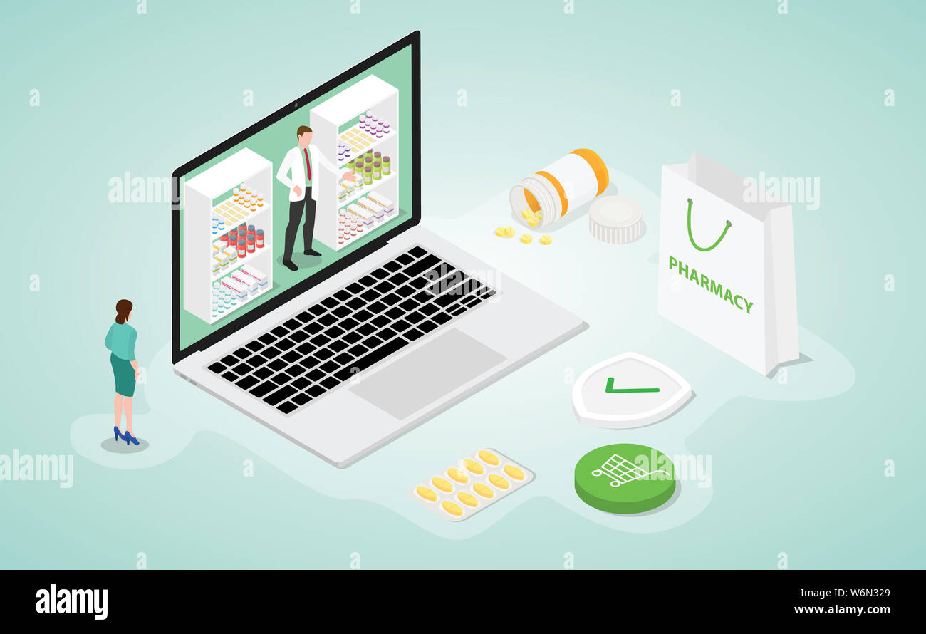 online pharmacy drug store concept with team doctor and nurse with ...