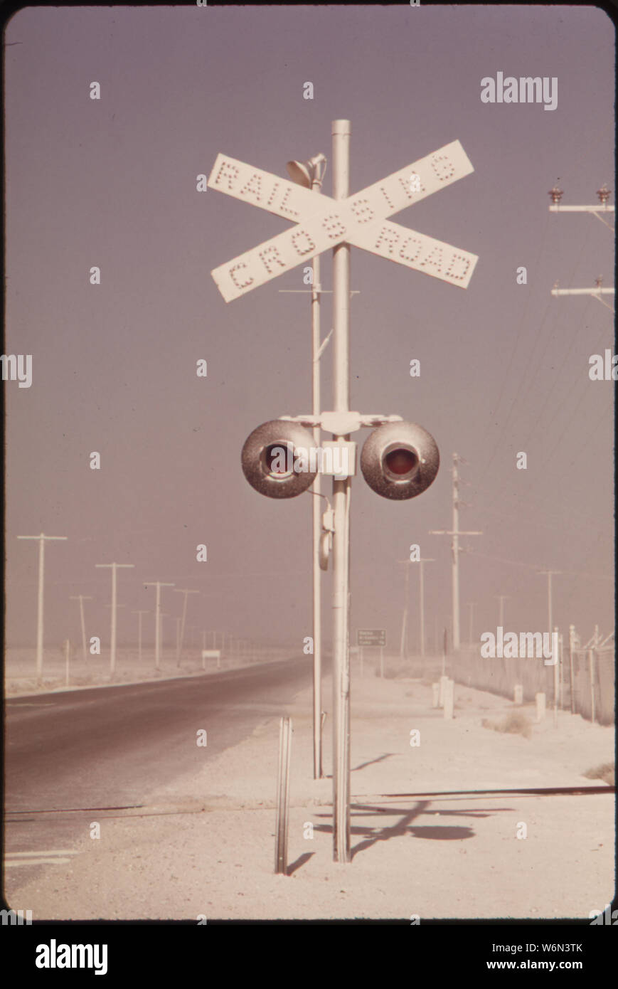 WHITE DUST ON RAILROAD CROSSING HAS FLOATED OVER FROM GYPSUM PLANT AT ...