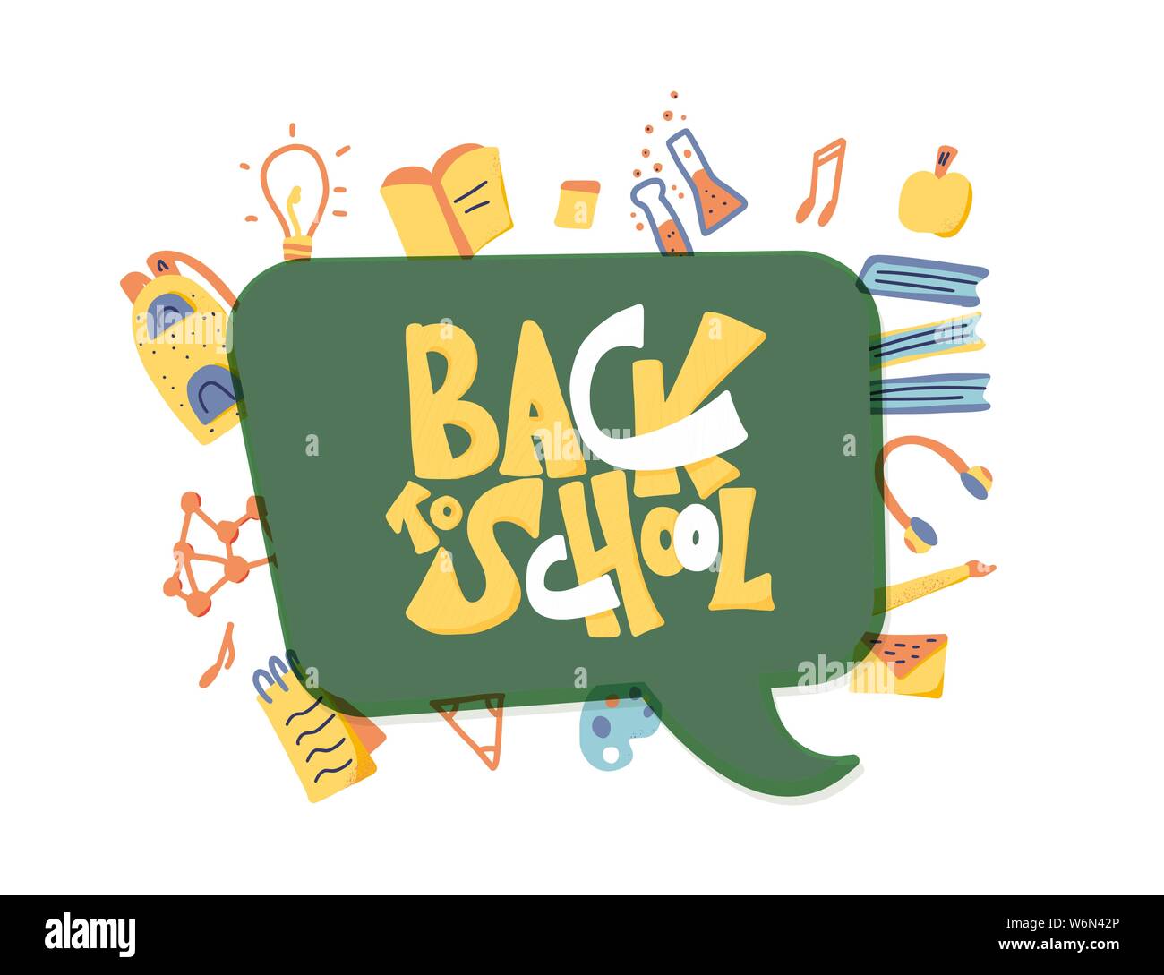 Back to school text for banner. Template for sale cards and promotion ...