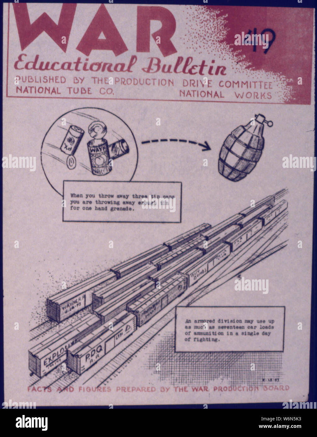 War Educational Bulletin Stock Photo - Alamy