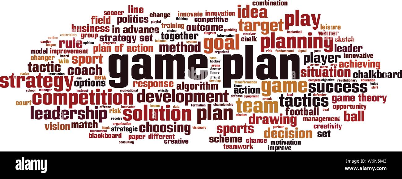 Game plan word cloud concept. Collage made of words about game plan ...