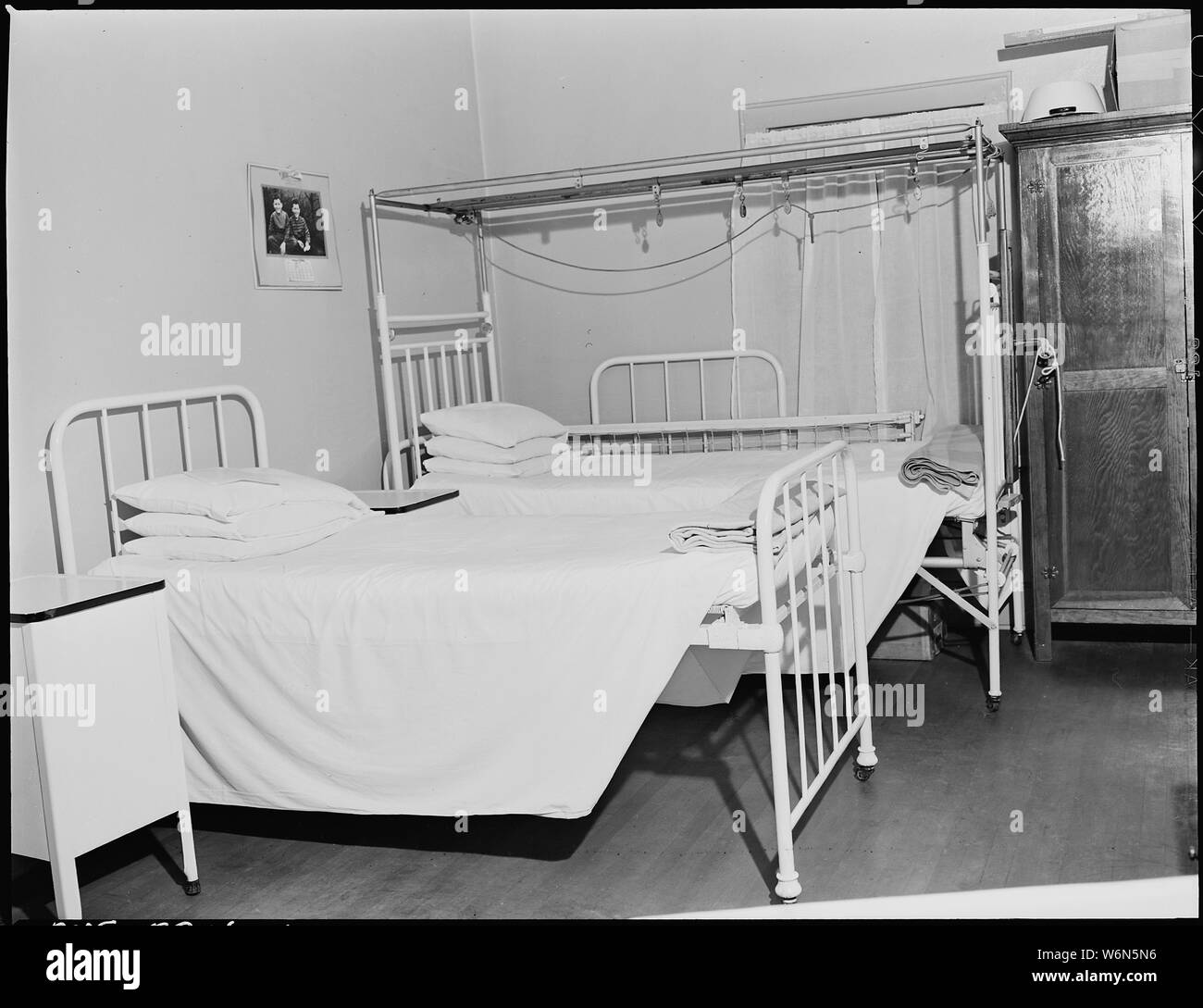 Ward in company owned hospital. Inland Steel Company, Wheelwright #1 ...