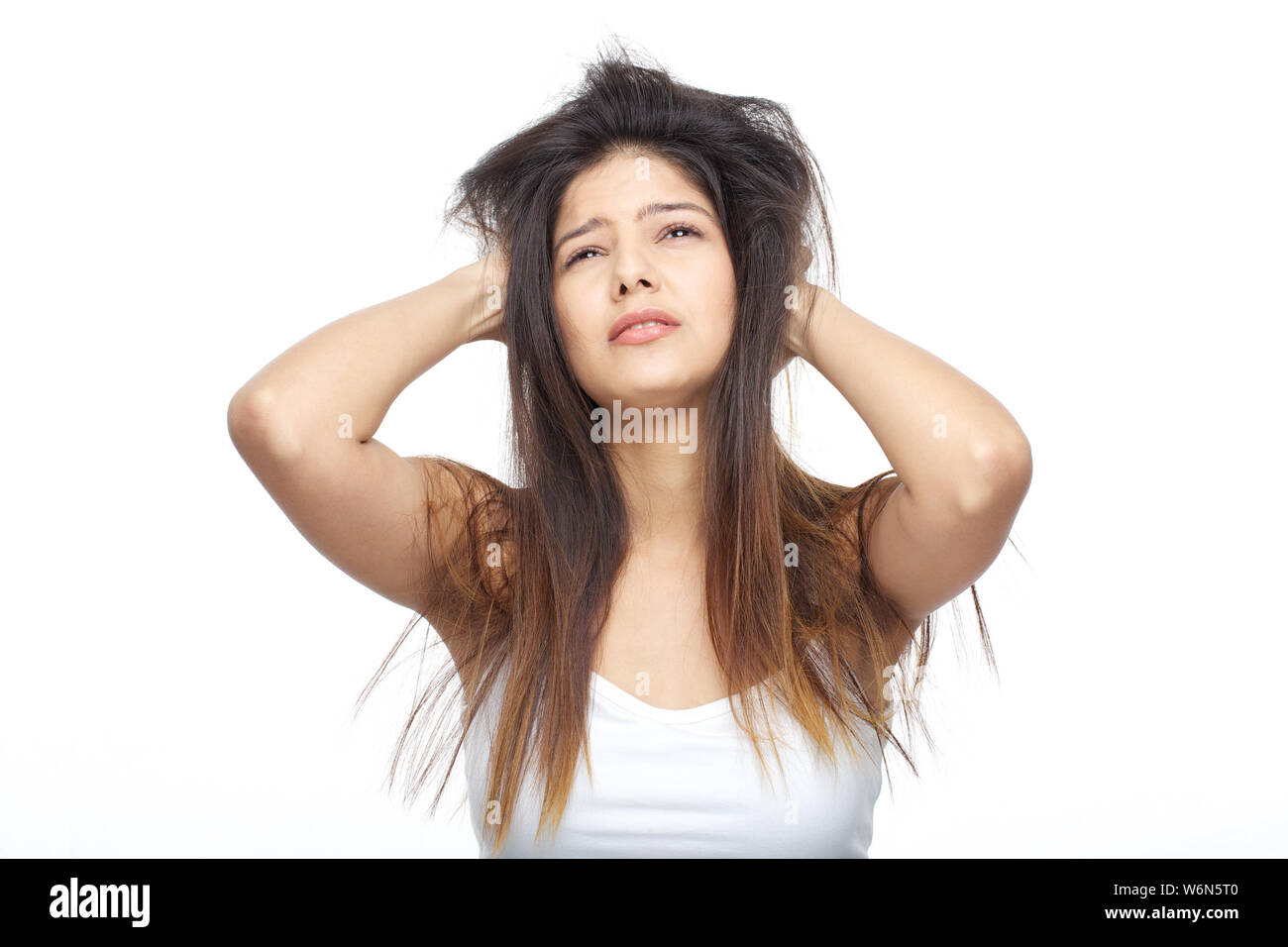 Person tearing hair out hi-res stock photography and images - Alamy