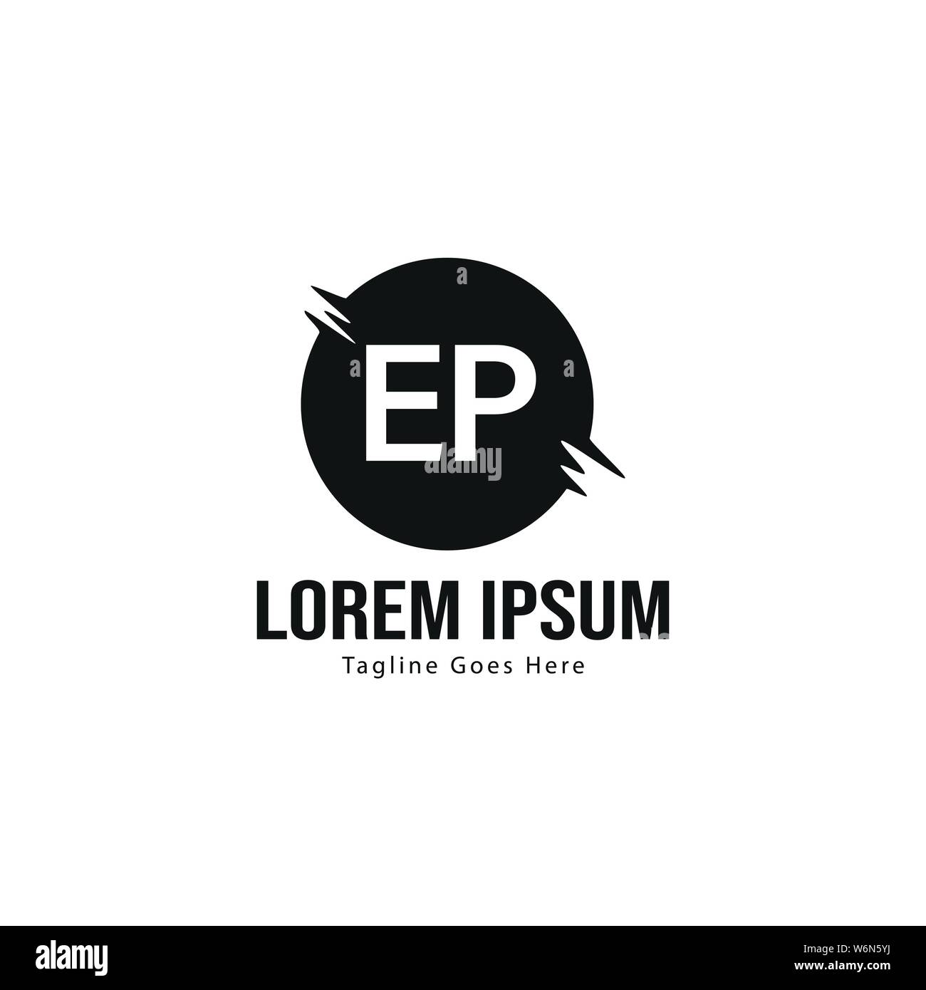 Initial EP logo template with modern frame. Minimalist EP letter logo ...