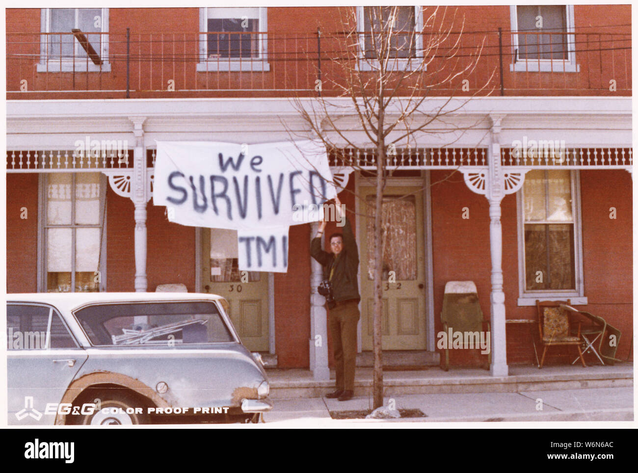 We Survived TMI sign in Middletown, Pennsylvania Stock Photo - Alamy