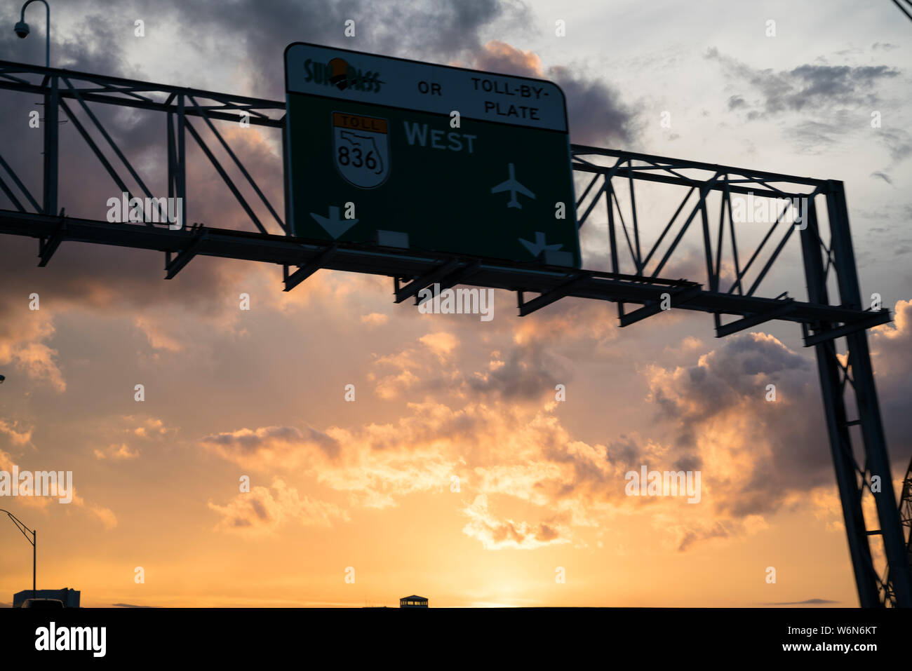 Miami Freeway Sign Stock Photo - Alamy