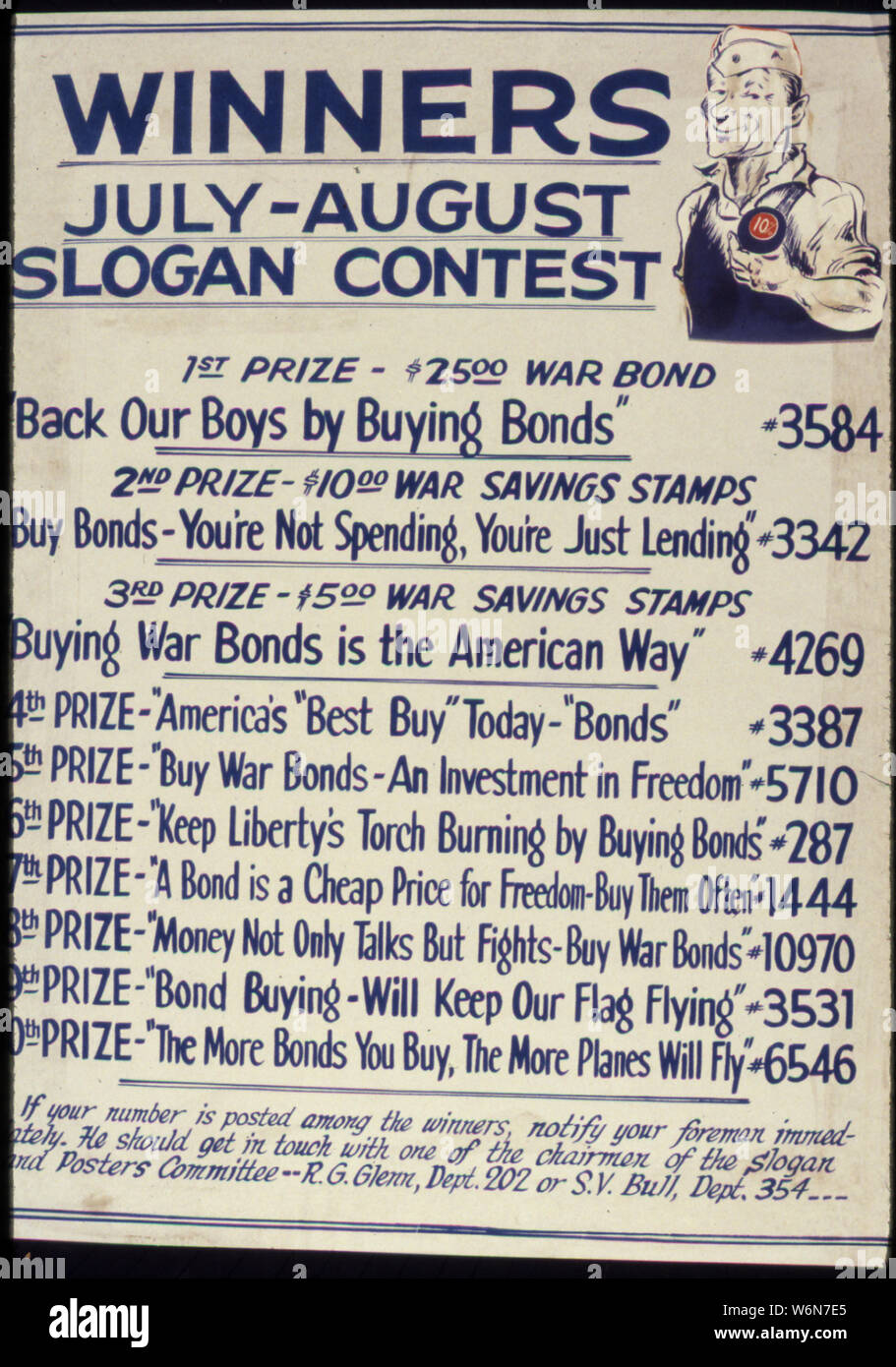 Winners July-August Slogan Contest Stock Photo - Alamy