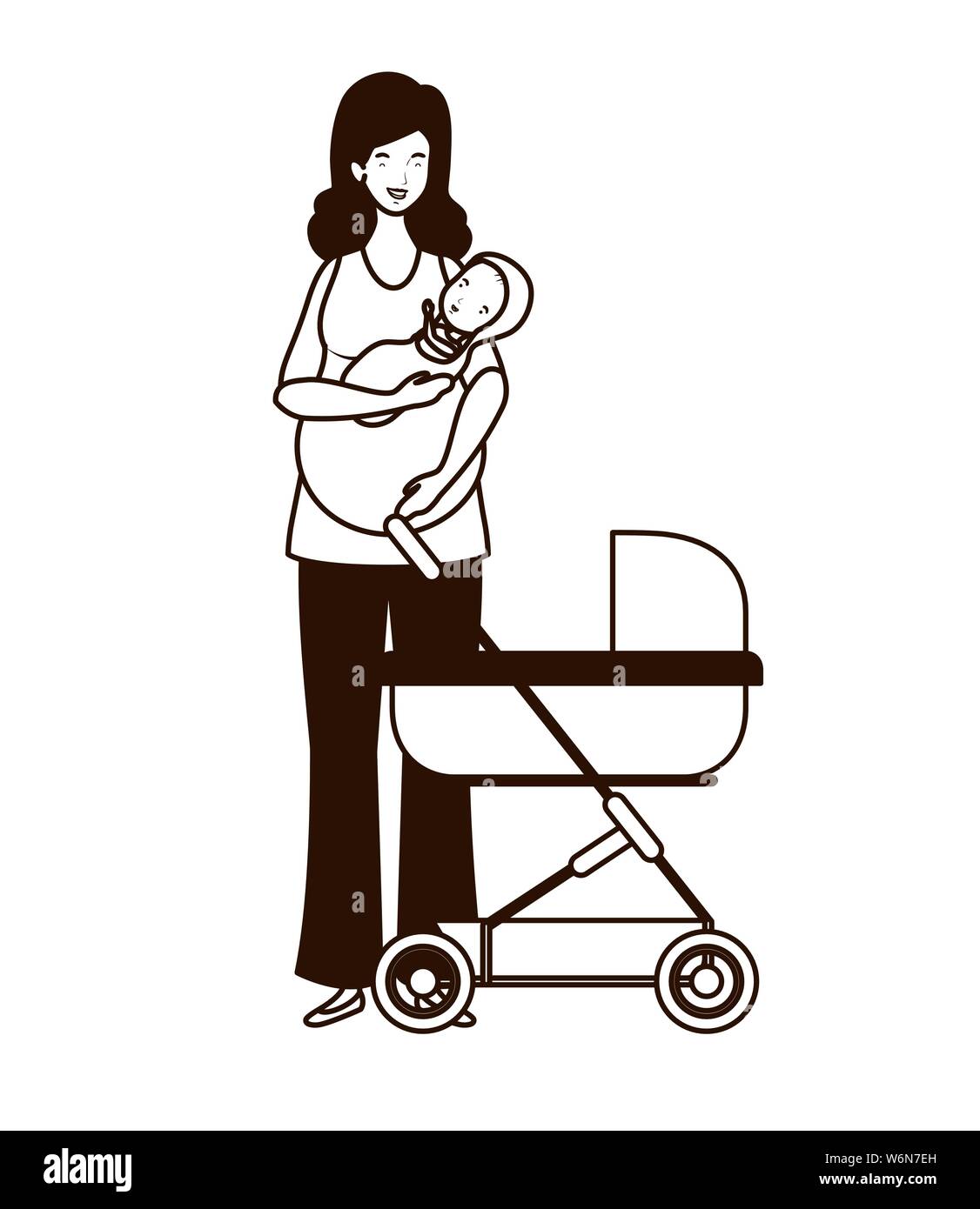 Isolated mother with baby design Stock Vector Image & Art - Alamy