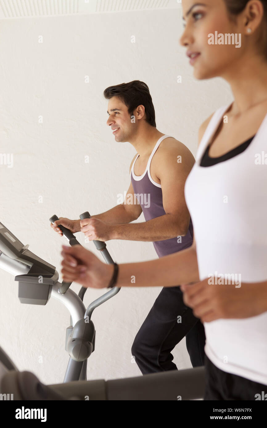 People exercising in a gym Stock Photo - Alamy